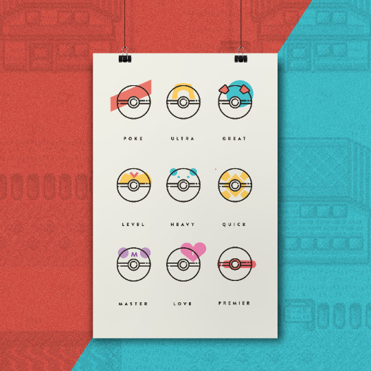 Minimalist Pokeball inspired 11x17in Art Print – The GameChangers